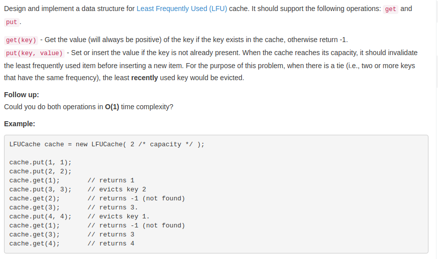 每天一道LeetCode-----实现LFU置换算法_lfu页面置换算法例题-CSDN博客