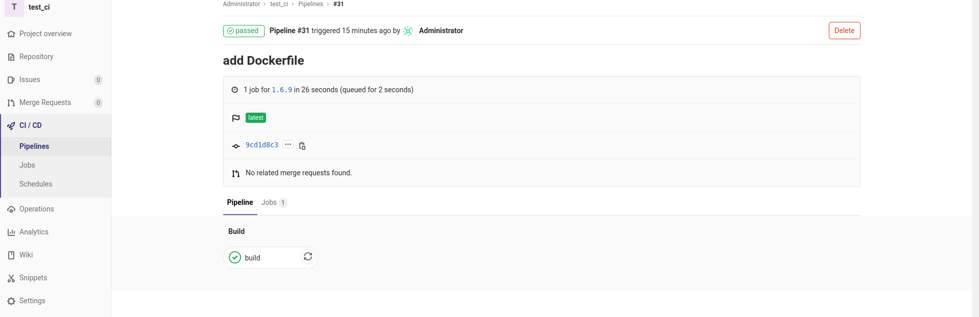 Gitlab Ci 实现 Golang 自动构建为 Docker 镜像 Hwholiday