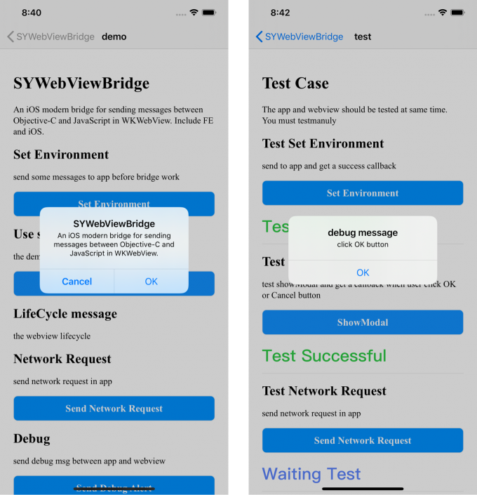 GitHub - lefex/SYWebViewBridge: An iOS modern bridge for sending messages between Objective-C ...