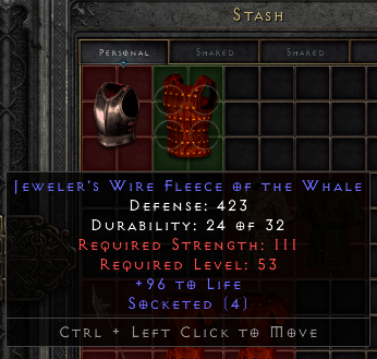 Some Jeweler Light Elite Armor:4os W Life Dex Fhr - Topic - d2jsp