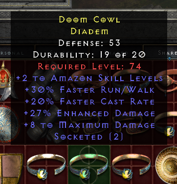 #1 Amazon Diadem # 2/30/20/27ed/8max/2os # - Topic - d2jsp