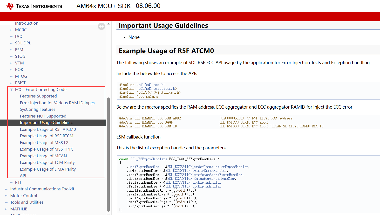 AM6442: How to perform ECC error injection testing for MSRAM and L2 ...