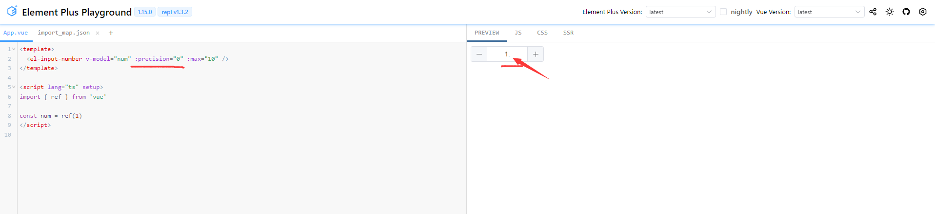 element-plus中el-input-number组件，设置精度:precision="0"，可输入小数点（.） · Issue #12997 · element-plus ...